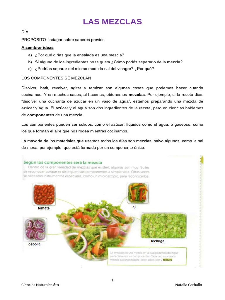 Clasificación de Mezclas y Soluciones | PDF | Mezcla | Agua