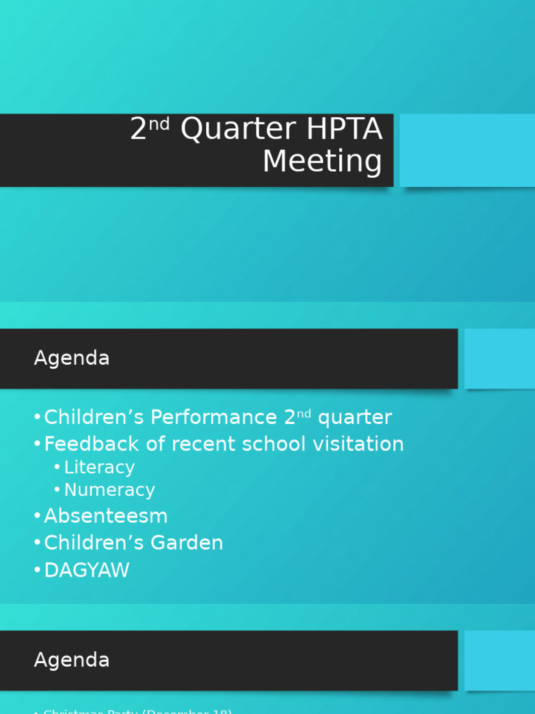 School Community Meeting Agenda | PDF