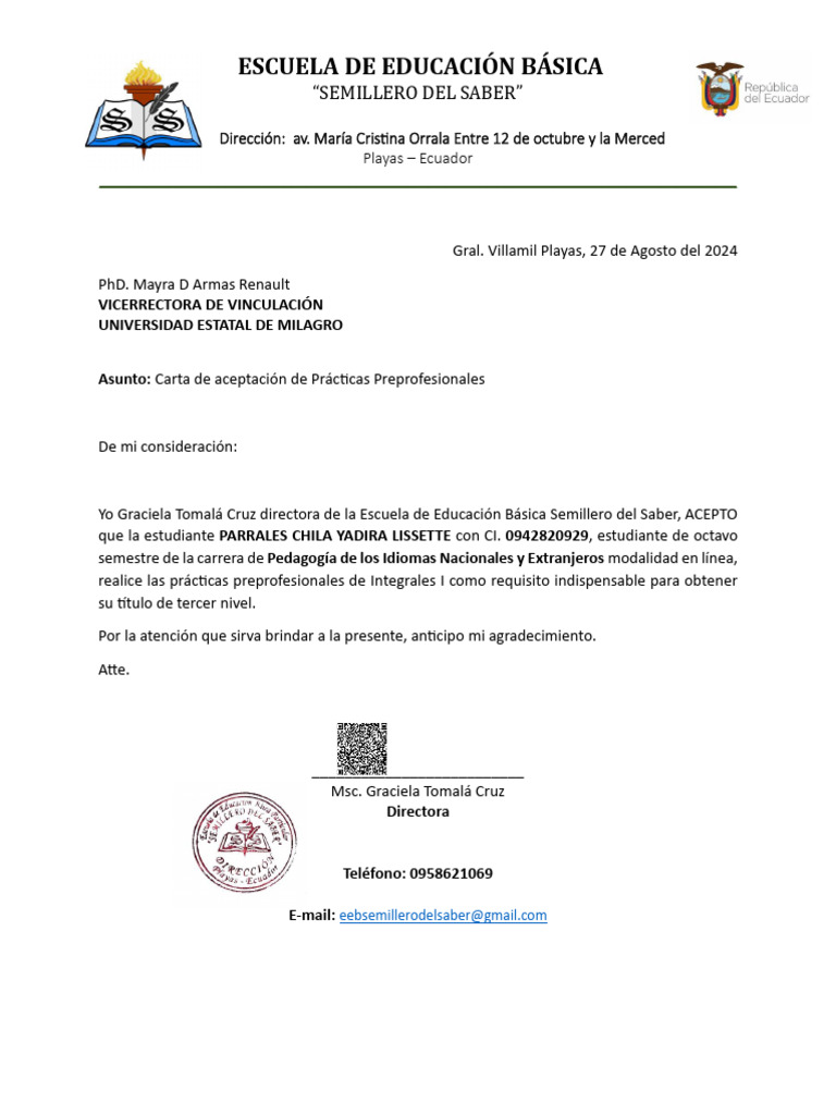 CARTA DE ACEPTACION PARRALES Signed | PDF