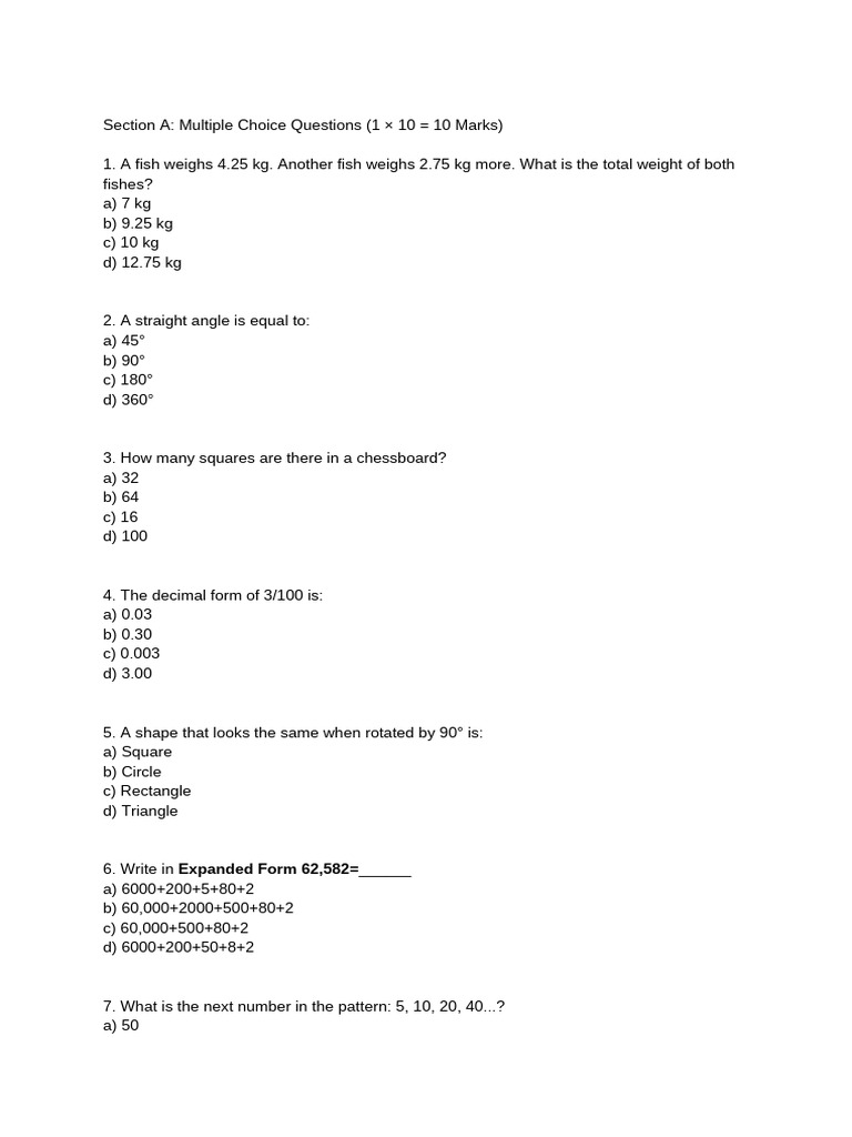 Math Practice Questions and Answers | PDF | Area | Geometry