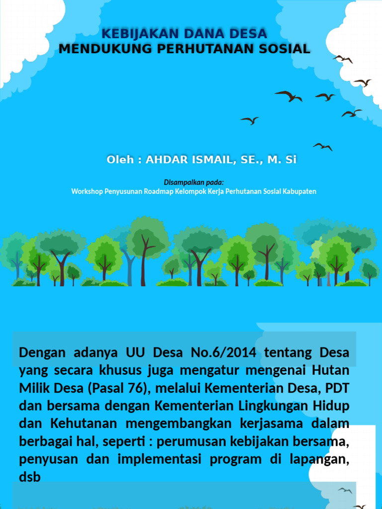Kebijakan Dana Desa untuk Perhutanan Sosial | PDF