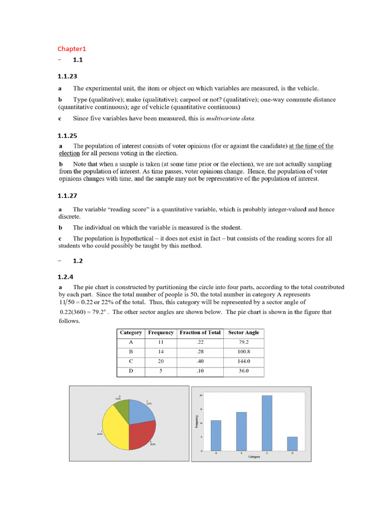 Ch1-5.Solutions For Suggested Exercises | PDF