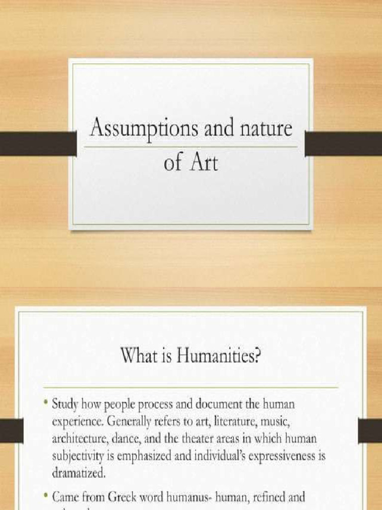 Assumption and Nature of Arts | PDF