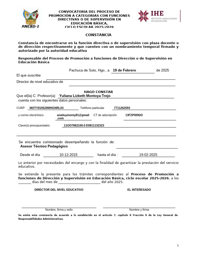 Convocatoria Promoción Educativa 2025-2026 | PDF