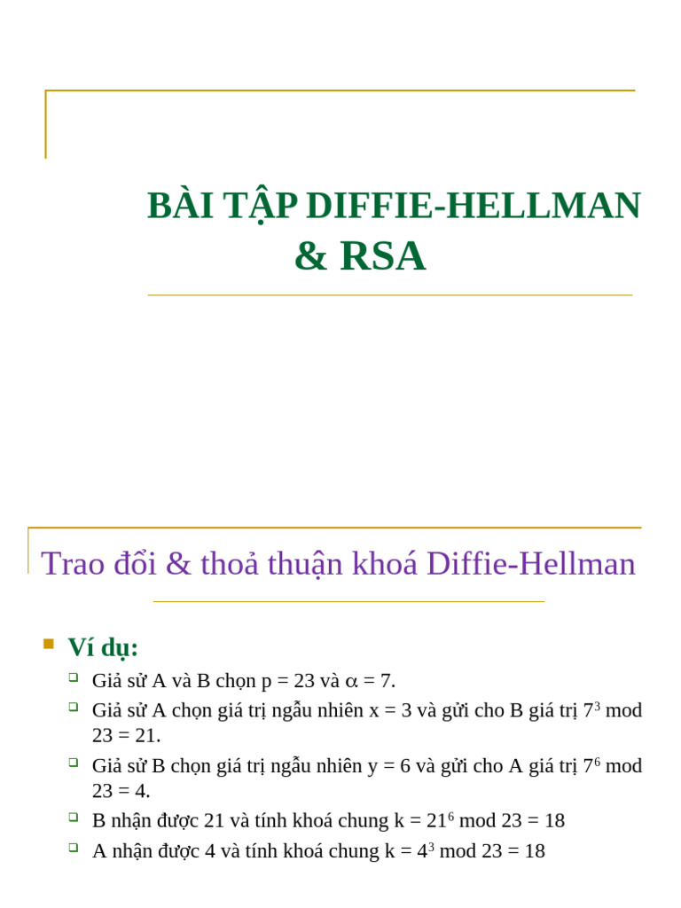 Diffie Hellman Rsa | PDF