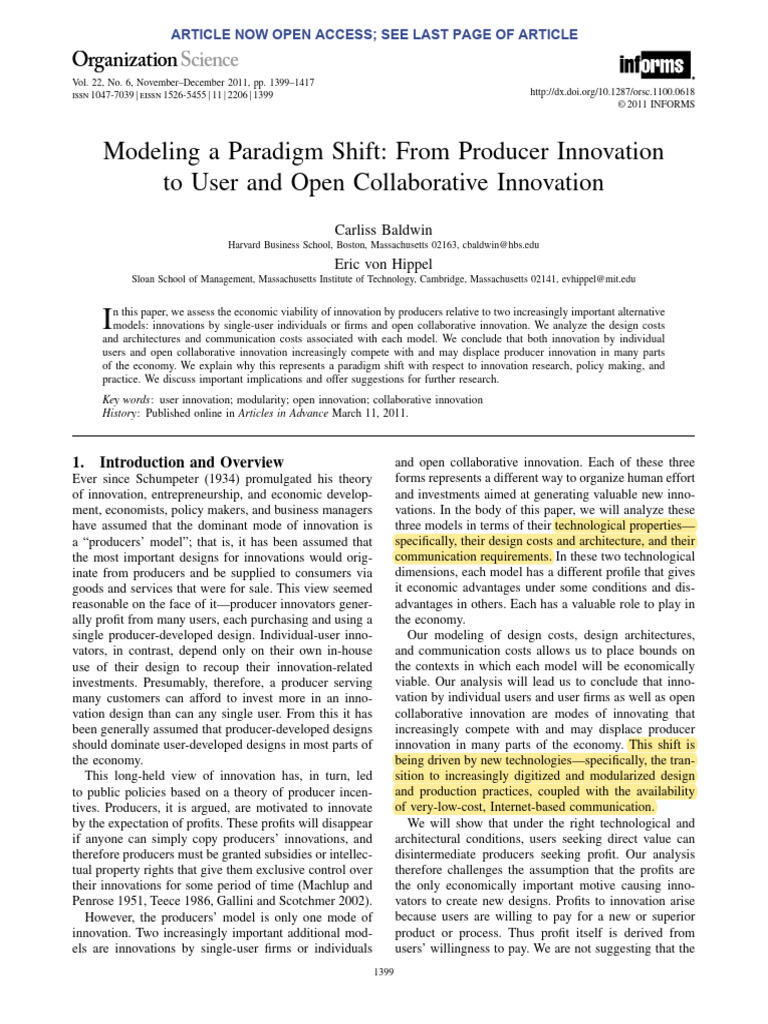 baldwin-von-hippel-2011-modeling-a-paradigm-shift-from-producer-innovation-to-user-and-open ...