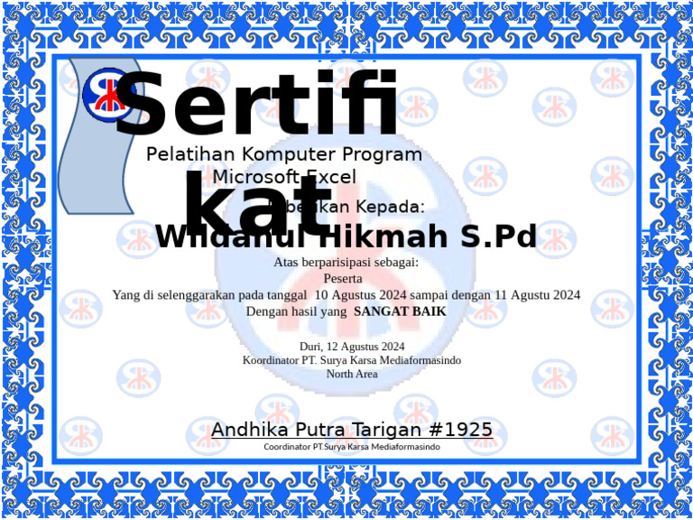 Sertifikat PKL desi | PDF