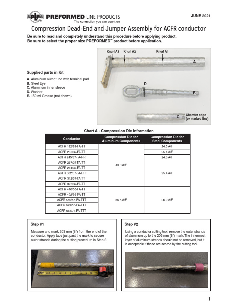 SP3506-ACFR Compression Dead-End | PDF | Manufactured Goods