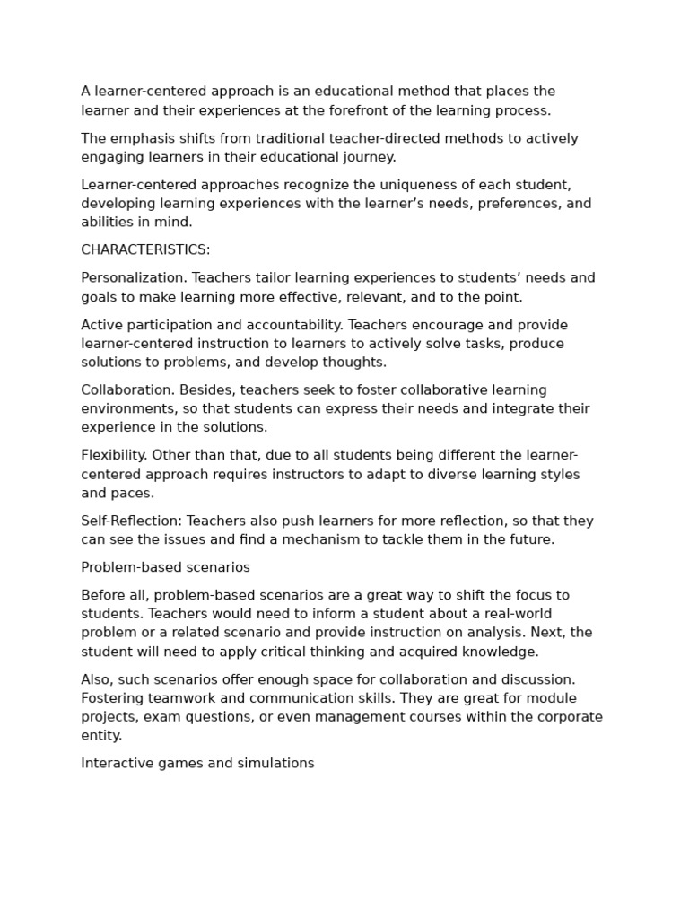 Learners Centered Report | PDF | Learning | Learning Styles
