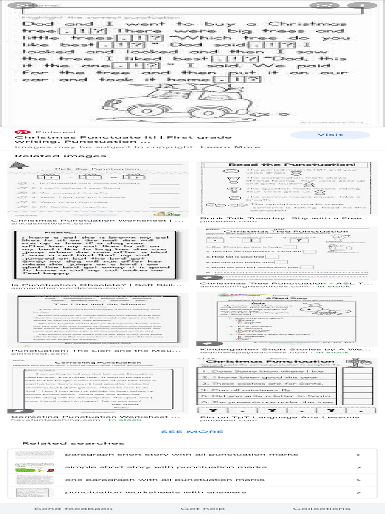 Short Story With All Punctuation Marks - Google Search | PDF