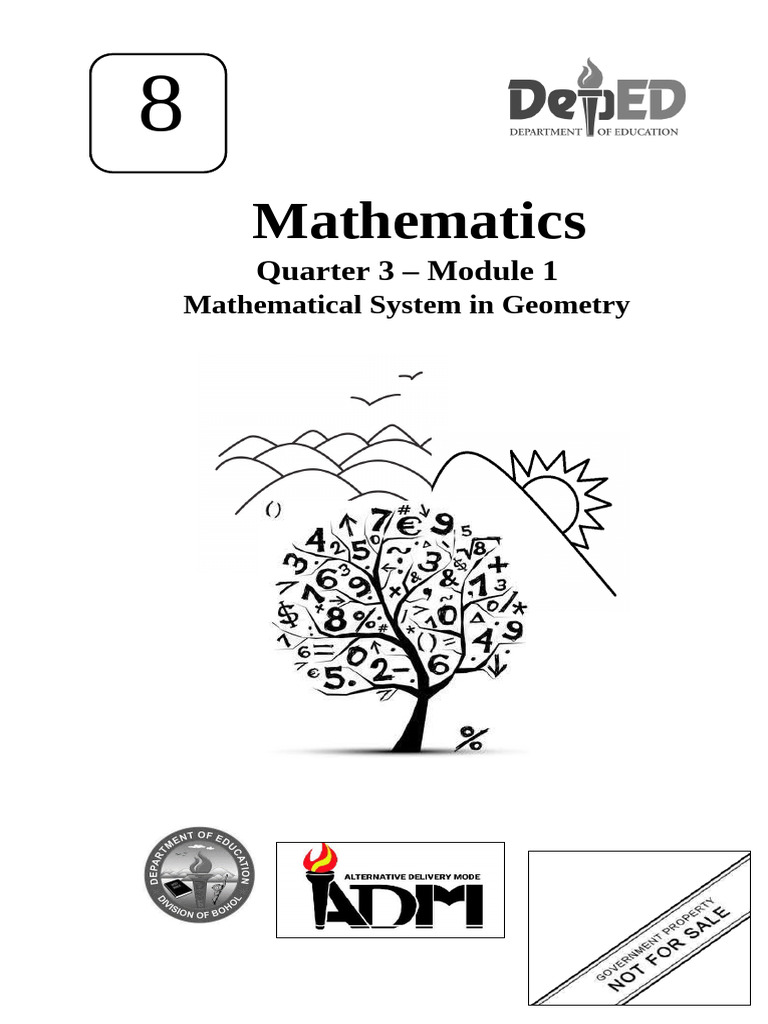 Math8_Q3_Module 1 (1) | PDF | Line (Geometry) | Mathematics