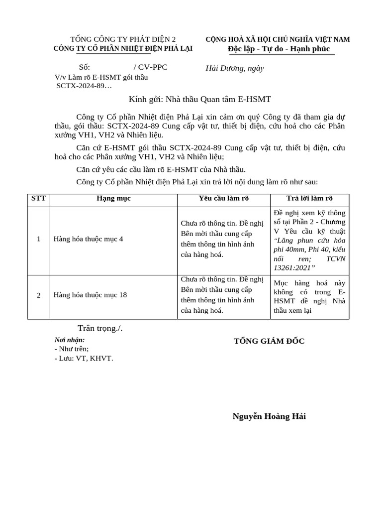 LÀM RÕ HSMT NT Gói 89 | PDF