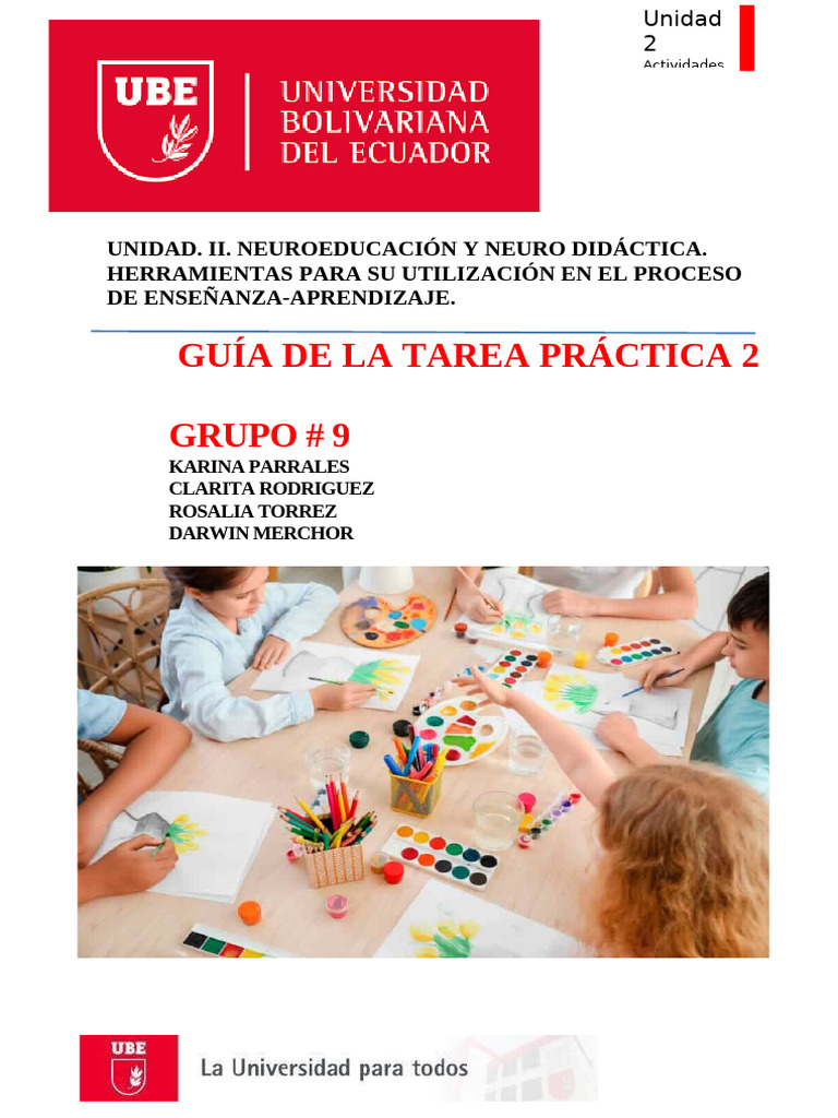 Tarea 2. Unidad 2 NEUROCIENCIAS | PDF | Aprendizaje | Neurociencia