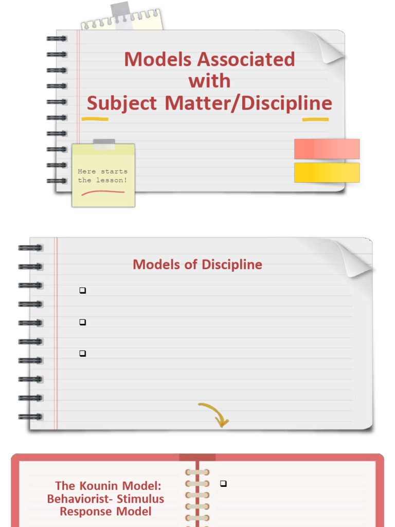 Discipline Models for Educators | PDF | Disciplines | Teachers