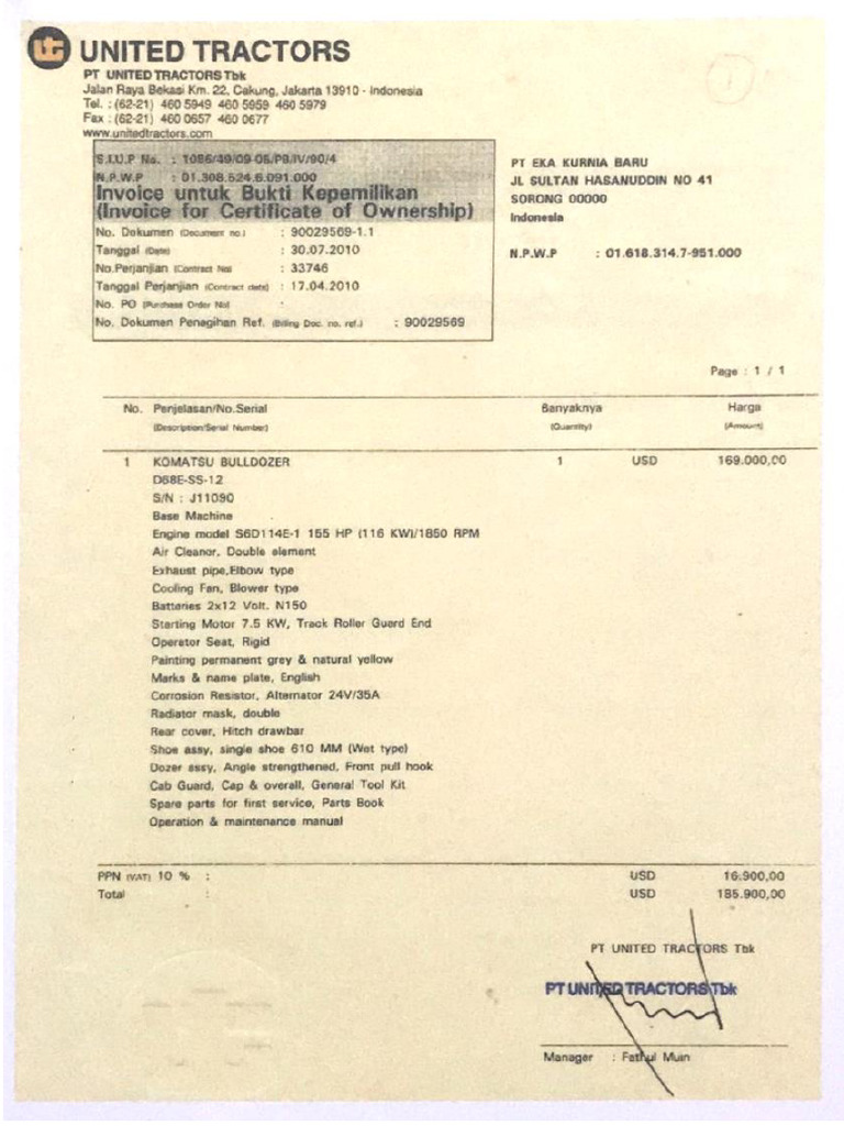 Bullduzer 1 Unit | PDF