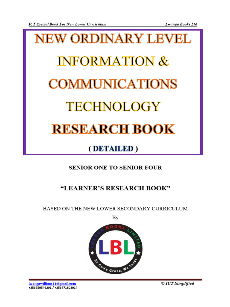 s1-s4 Ict Learner's Research Book (LBL.) | PDF | Information And ...