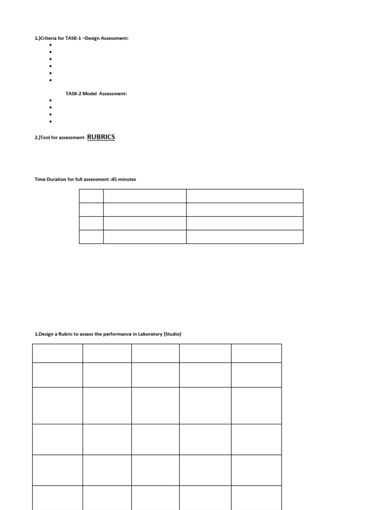 Rubrics To Assess Lab Work and Project | PDF | Cognition