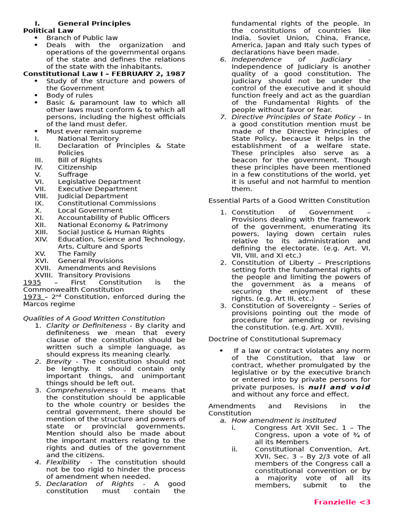 Overview of Philippine Constitutional Law | PDF | Naturalization | Constitution