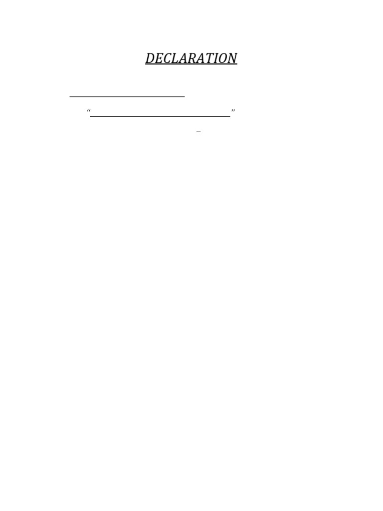 Class XII Project Declaration Form | PDF