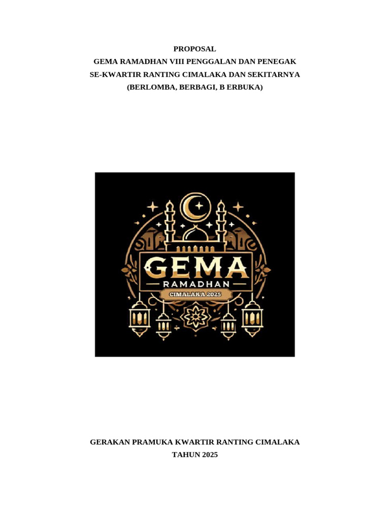 Proposal Gema Ramadhan Tahun 2025 | PDF