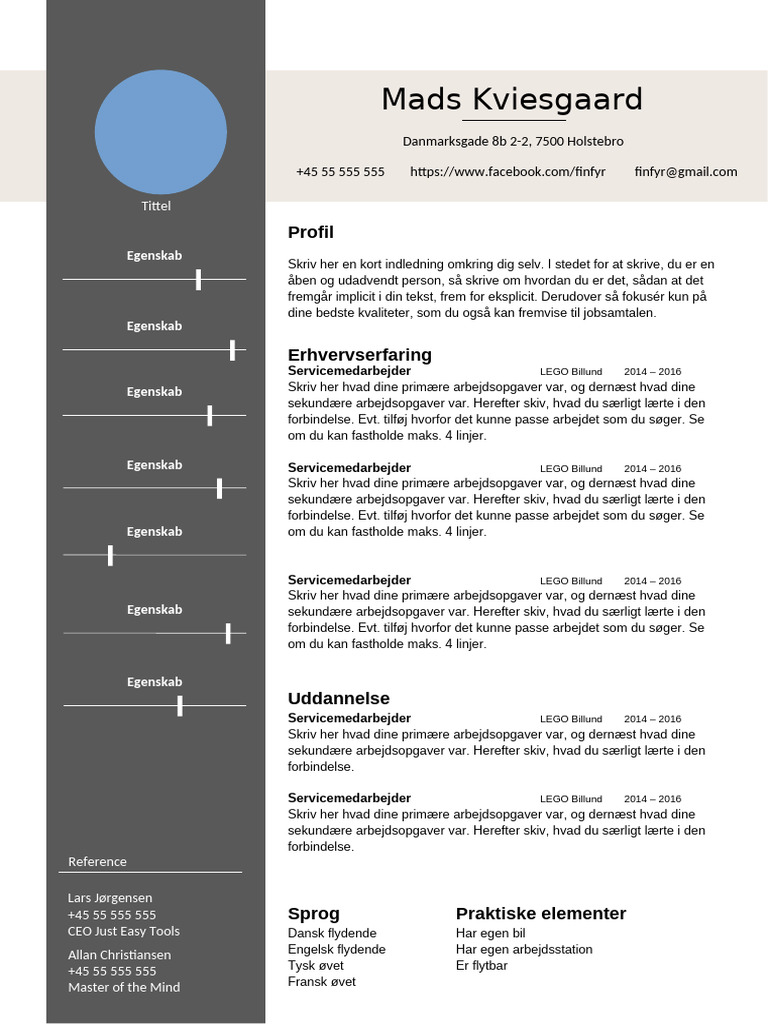 CV4 Simpel Trefarvede | PDF