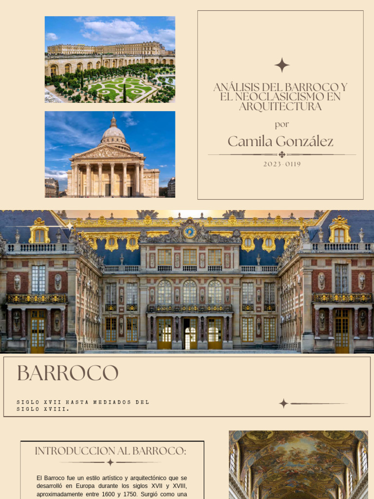 Barroco vs Neoclasicismo: Análisis Arquitectónico | PDF | Barroco | Palacio de Versalles