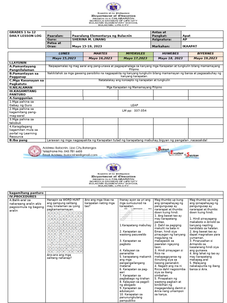 Quarter 4 AP Week 3 | PDF