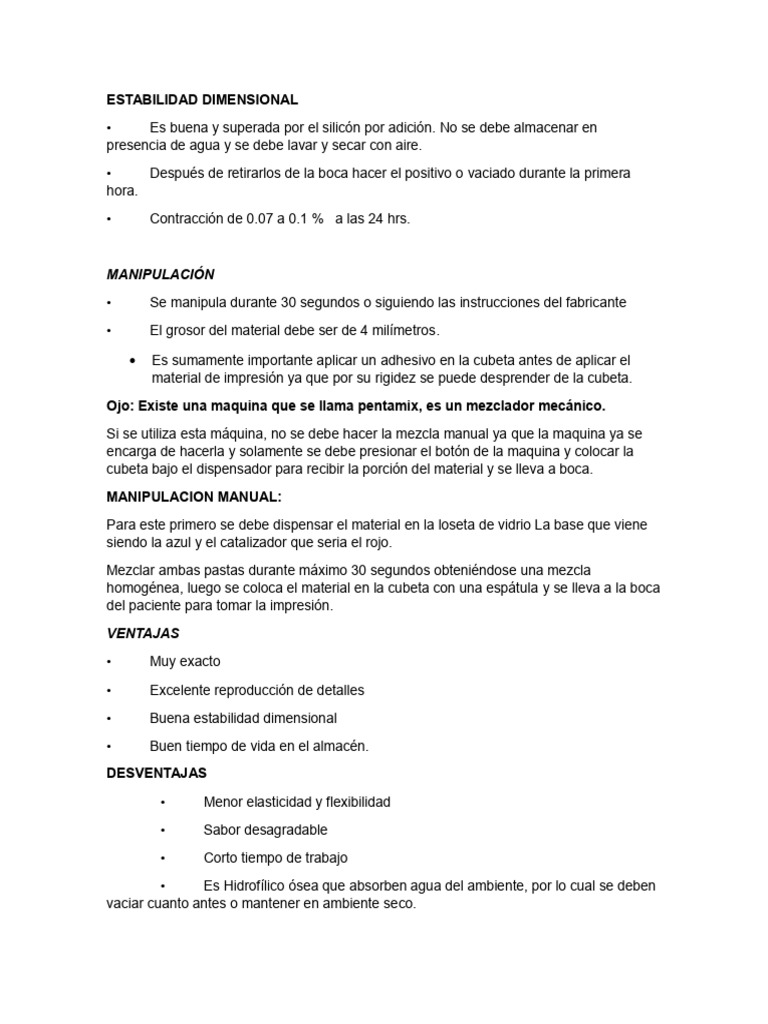 Estabilidad Dimensional | PDF
