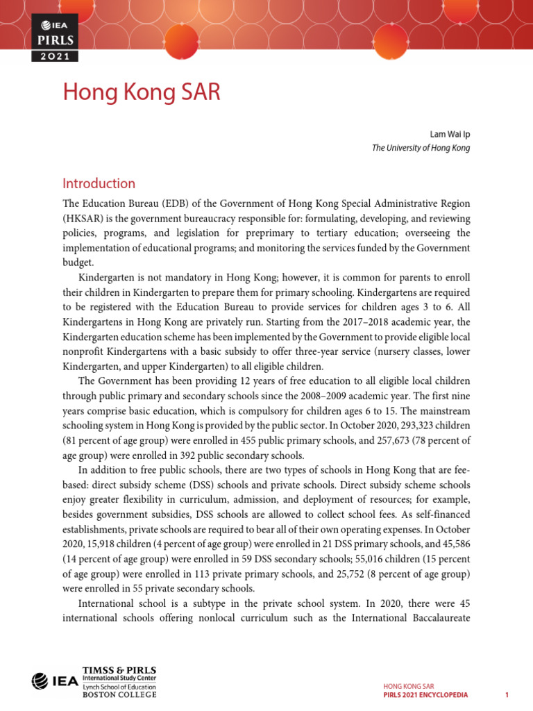 Hong Kong's Education System Insights | PDF | Reading Comprehension ...
