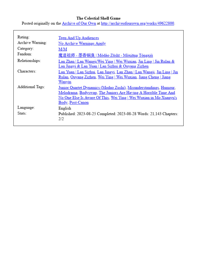 The Celestial Shell Game | PDF