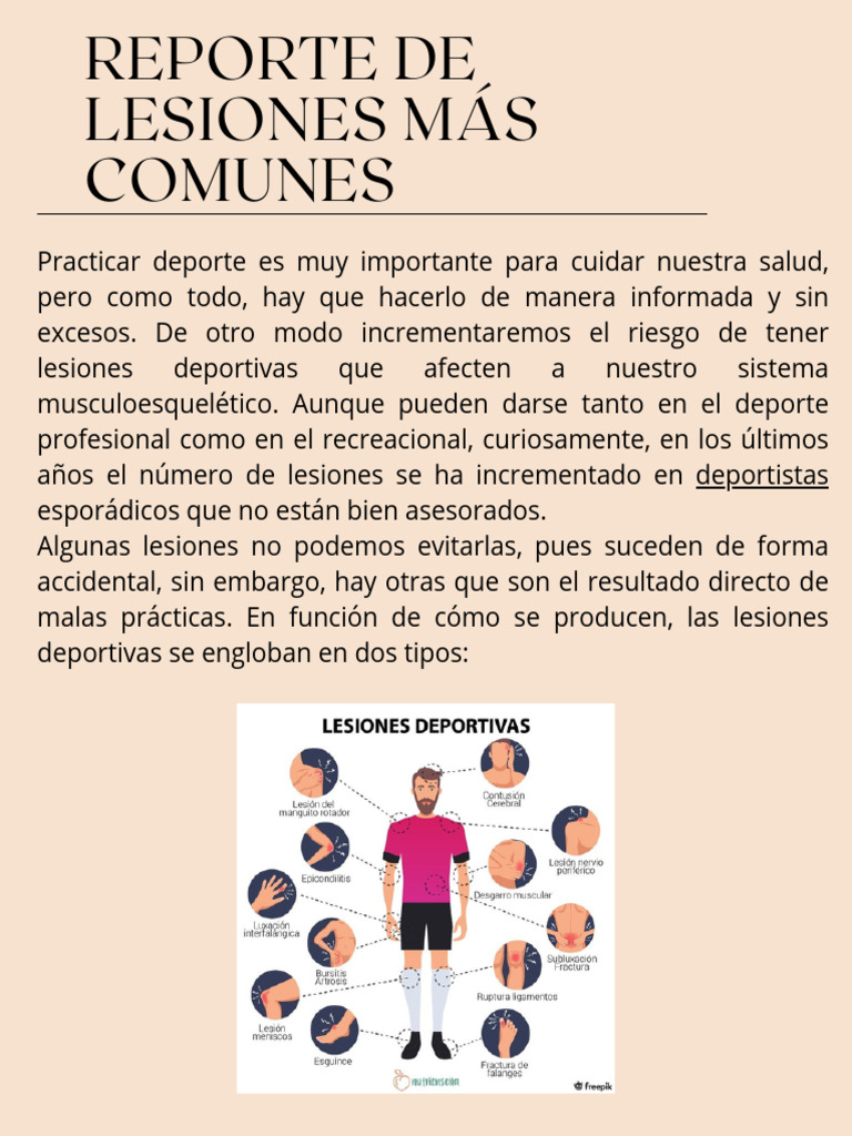 Lesiones Más Comunes | PDF
