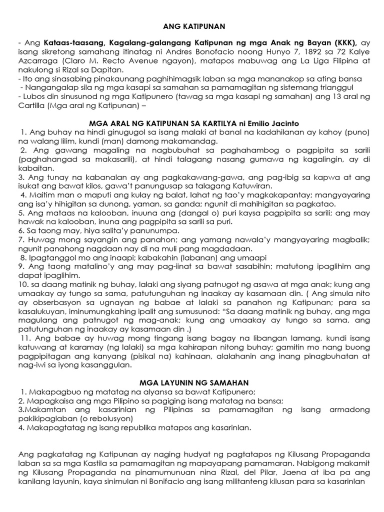 Ang Katipunan | PDF