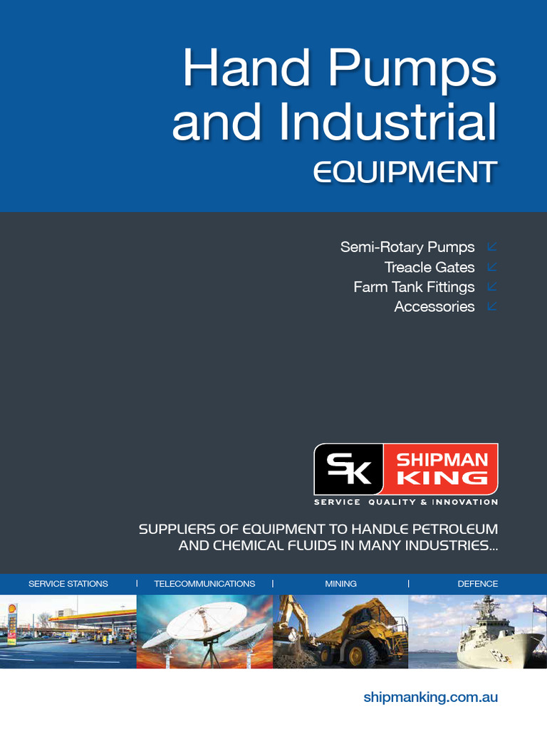 Hand Pumps and Industrial Equipment | PDF | Pump | Mechanical Engineering