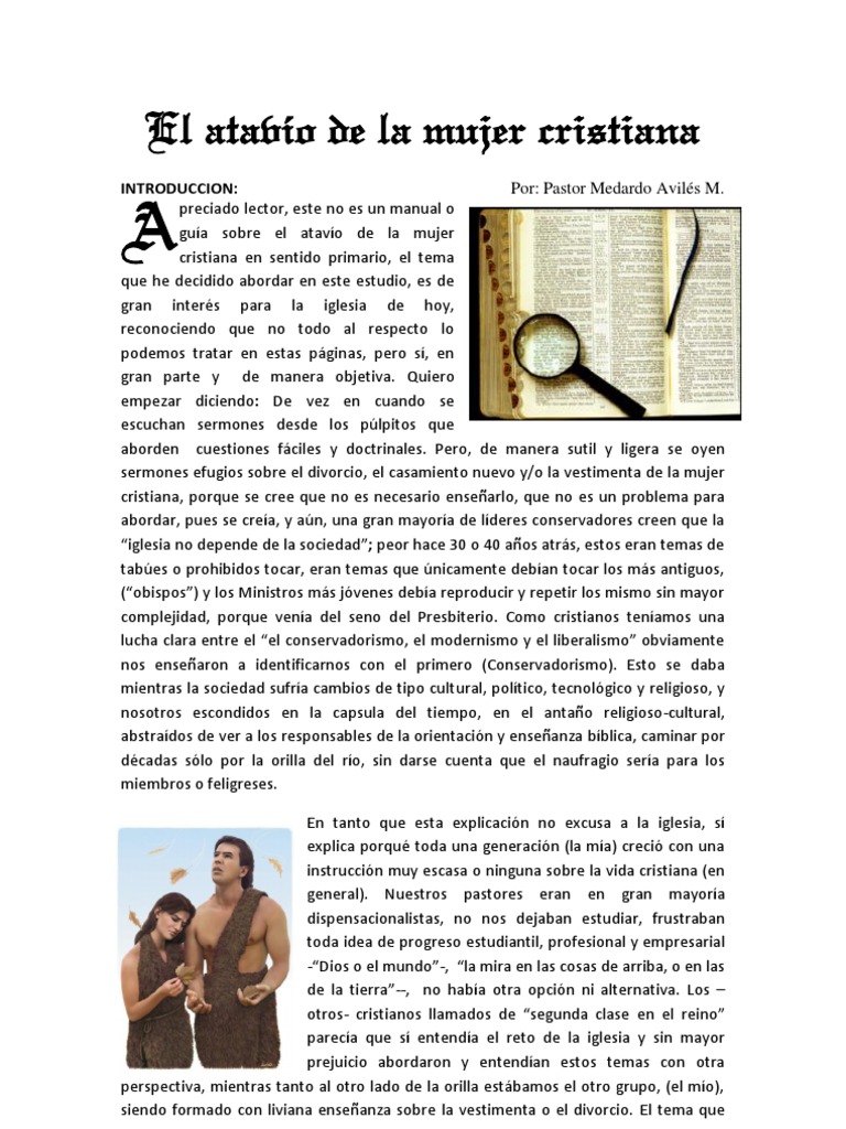 Significado Del Atavío En La Mujer Cristiana Pdf Ropa Sociedad