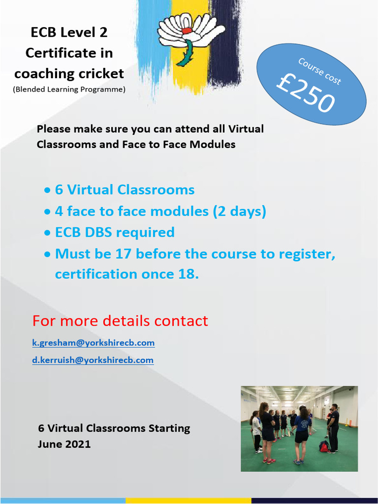 ECB Level 2 Certificate in Coaching Cricket | PDF