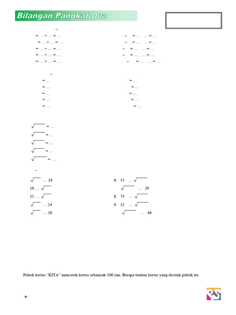 Akar Pangkat 2 | PDF