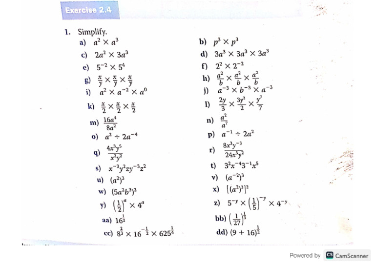 Exponents Pdf