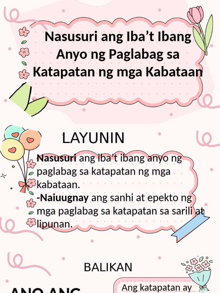 Paglabag SQ Katapatan Week 1 | PDF