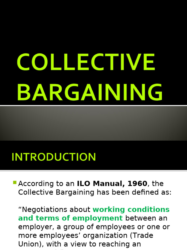 Collective Bargaining | PDF | Employment | Collective Bargaining
