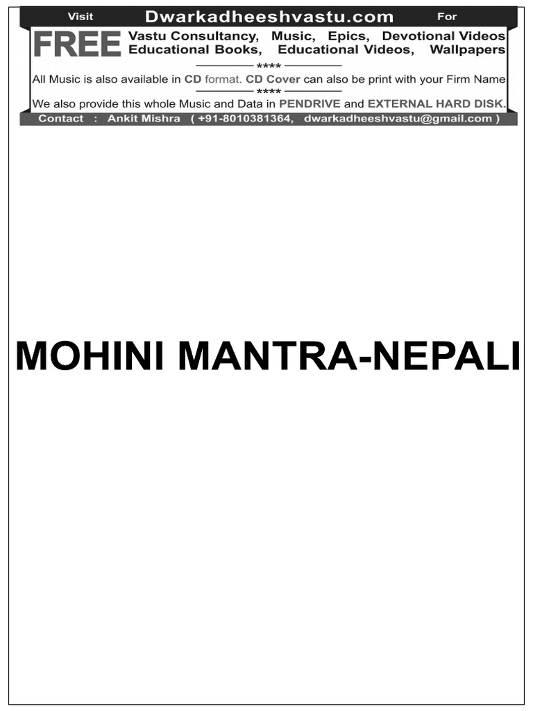 Mohini Mantra Nepali | PDF