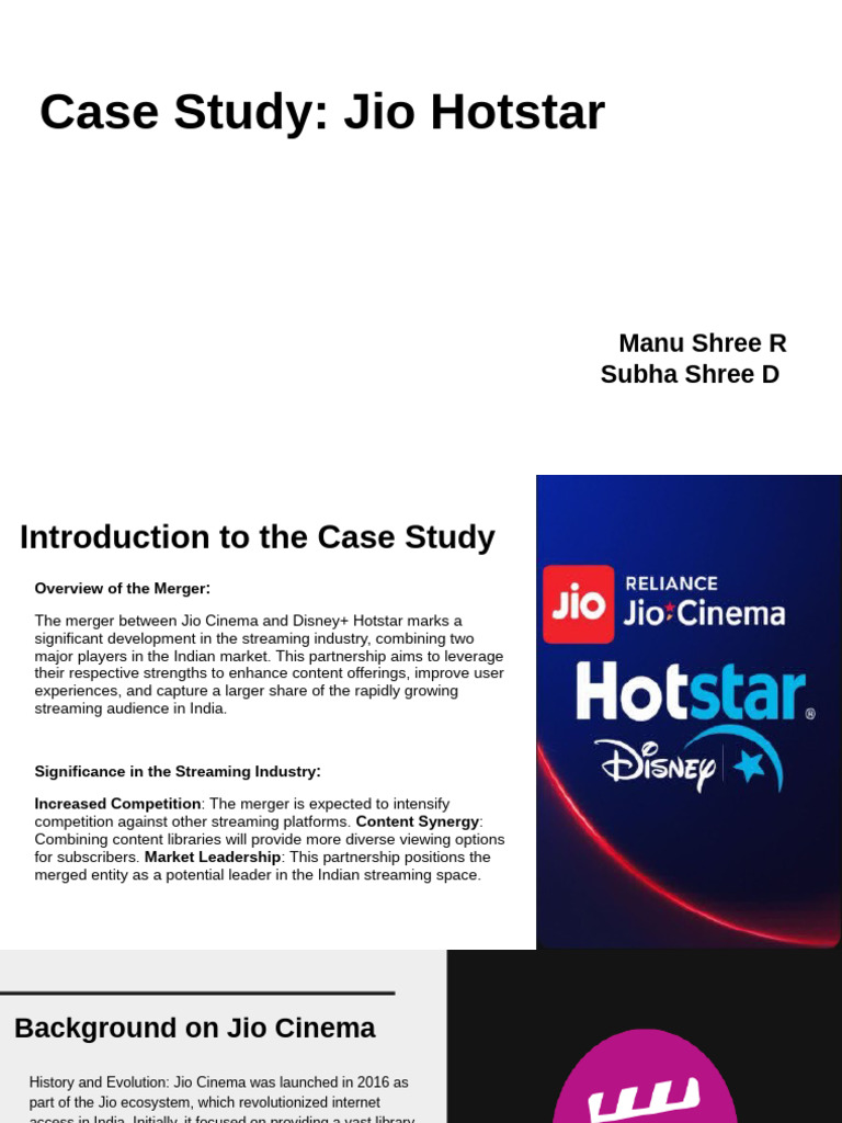 Jio Hotstar Merger Case Study | PDF | Mergers And Acquisitions ...