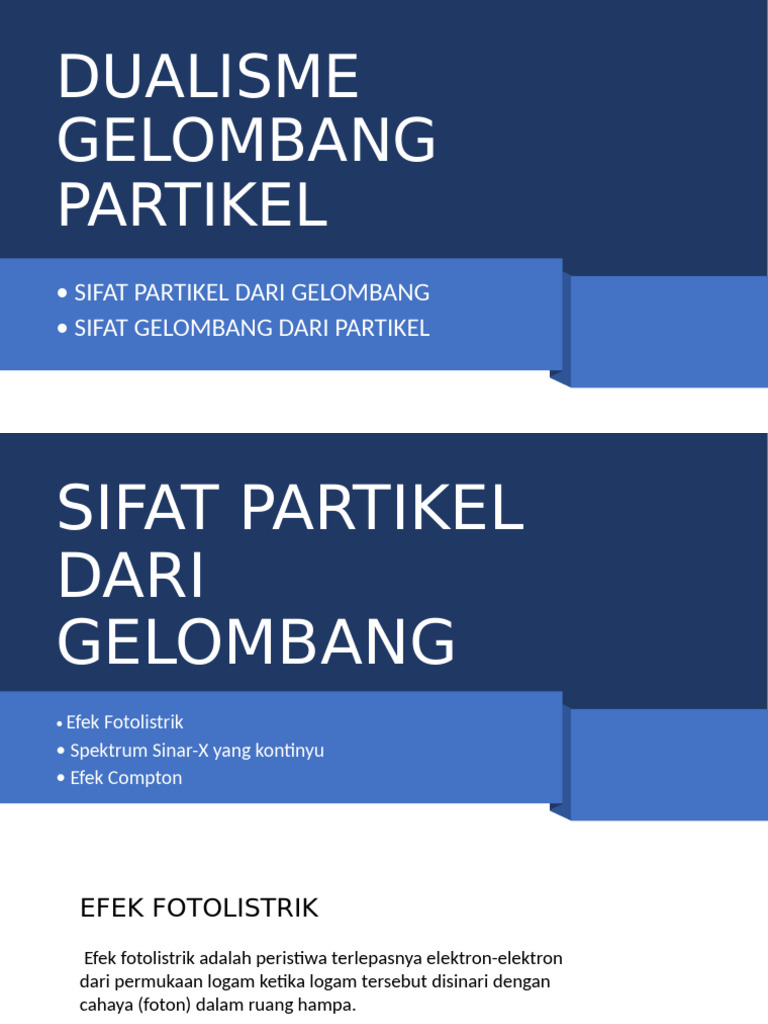Dualisme Gelombang Partikel - Efek Foto Listrik Dan Efek Compton | PDF