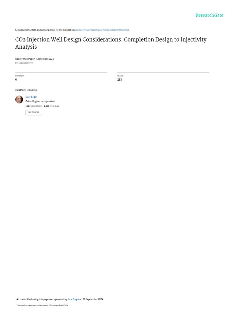 CO2 Injection Well Design Consideration (Completion Strategy) | PDF ...