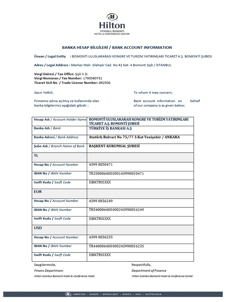 Bank Account Information | PDF