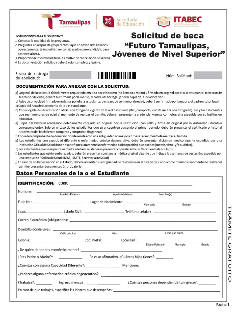 Beca Futuro Tamaulipas Dominguez Herrera Bill Sam (3) | PDF