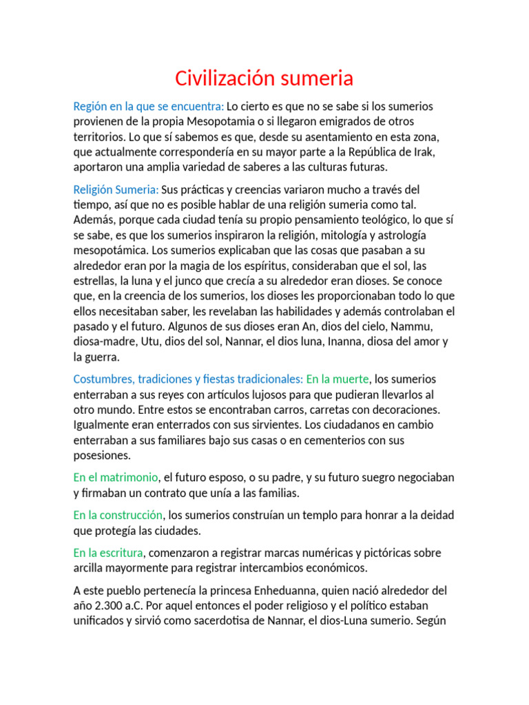 Civilización Sumeria | PDF | Sumeria