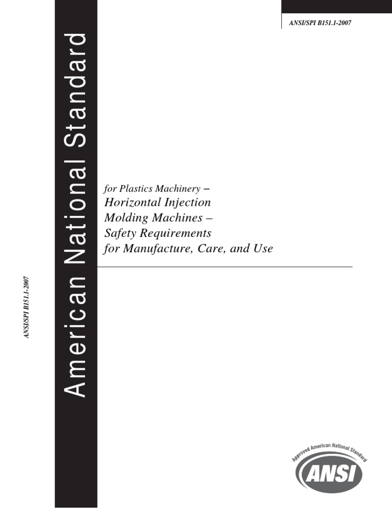 ANSI Guideline For Injection Molding | PDF | Relay | Machines