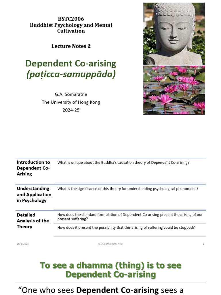 Understanding Dependent Co-Arising | PDF | Causality | Buddhist Philosophy