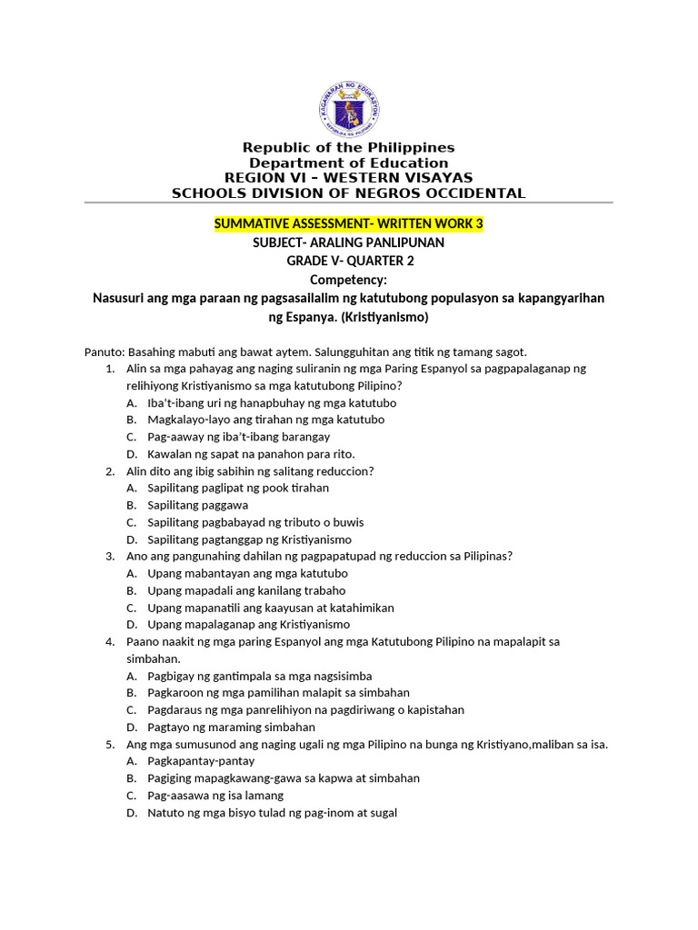 Ap5 QRT2 ST3 WK3 | PDF