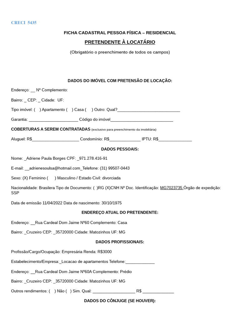 MODELO FICHA CADASTRAL LOCATARIO.docx.pdf | PDF